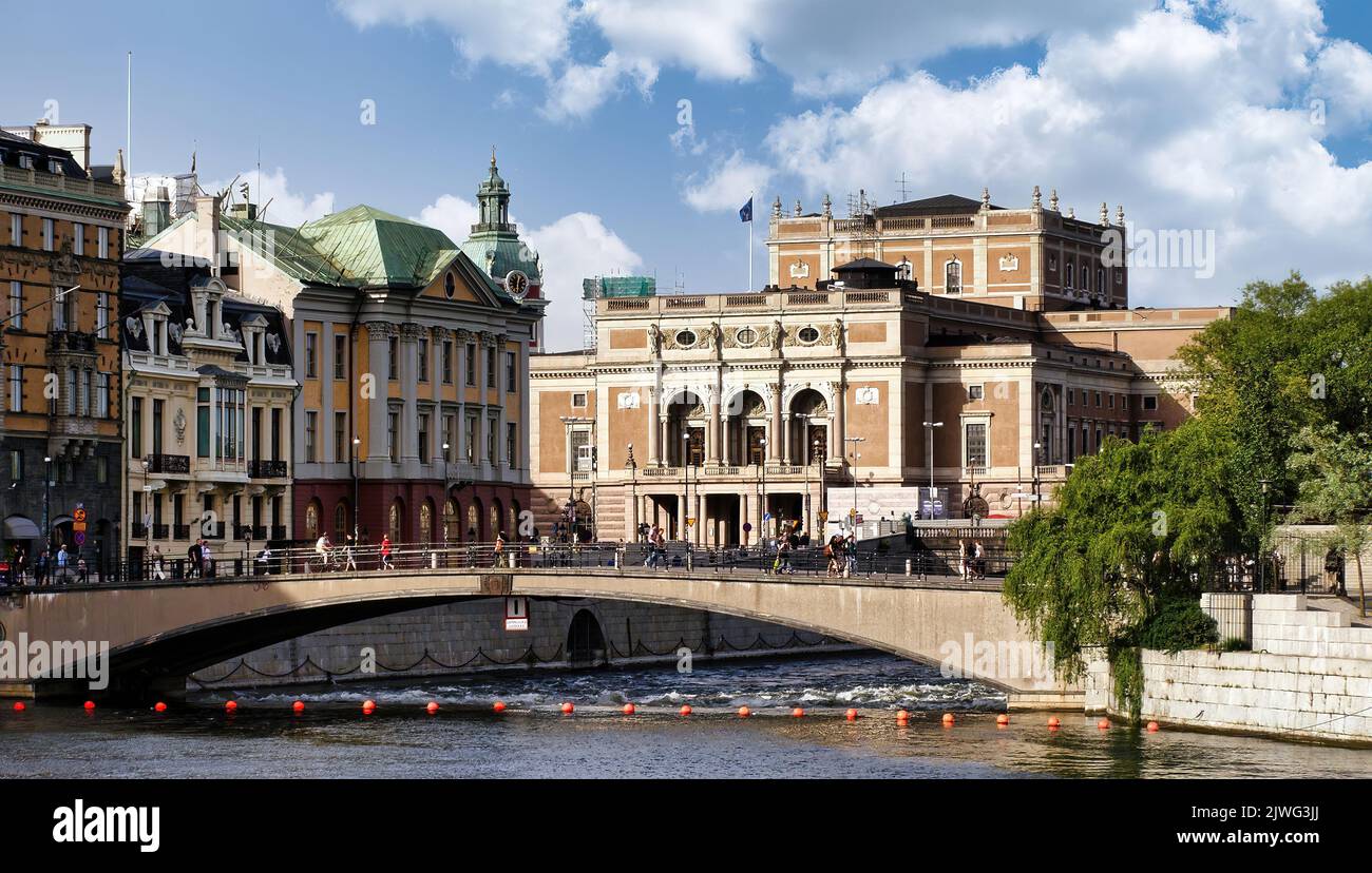 The beautiful waterfront of stockholm (capital of Sweden) with its ...