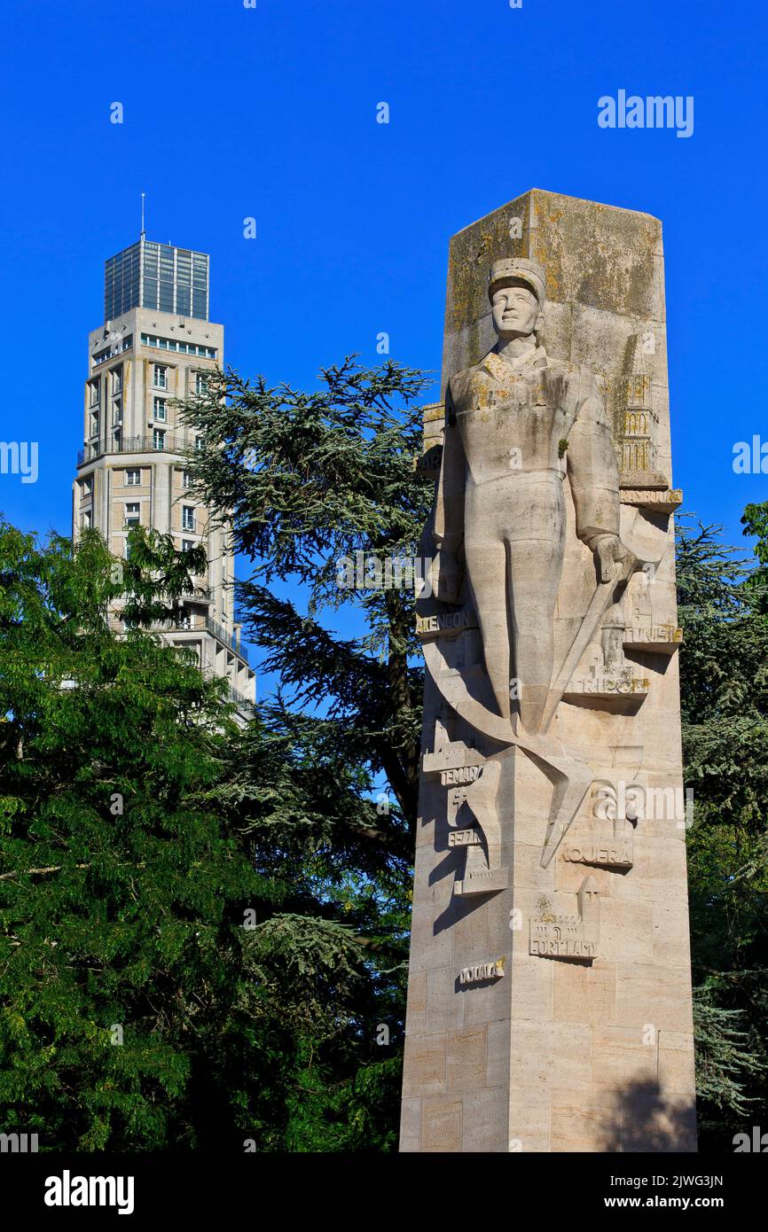 Monument to Second World War Free-French general Philippe Leclerc de ...