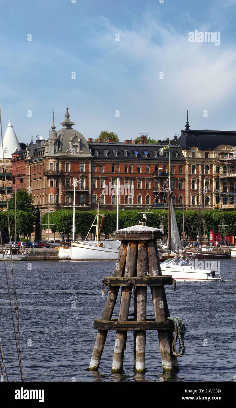 The beautiful waterfront of stockholm (capital of Sweden) with its ...