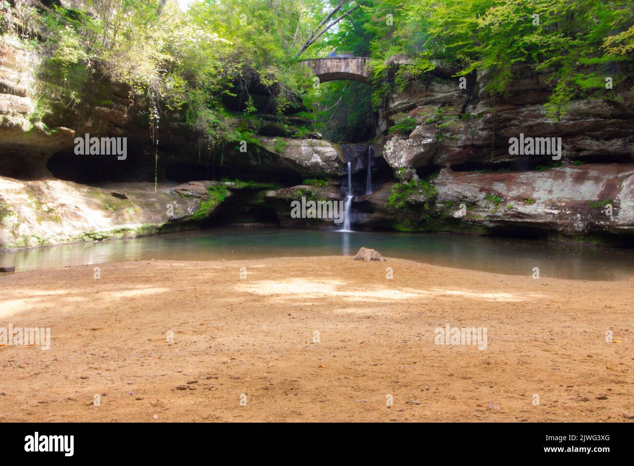 Old Man's Cave in Summer, Hocking Hills State Park, Ohio Stock Photo ...