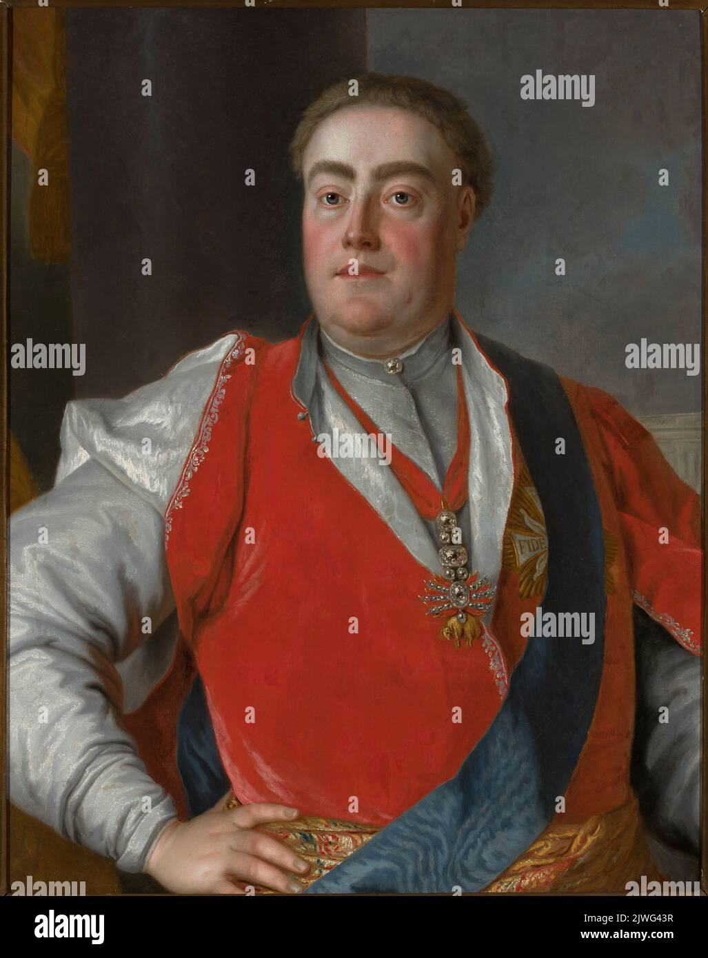 Portrait of Augustus III (1696–1763), King of Poland. Silvestre, Louis ...