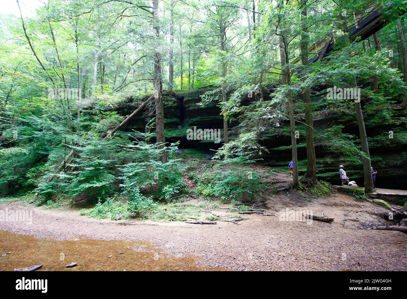 Old Man's Cave in Summer, Hocking Hills State Park, Ohio Stock Photo ...