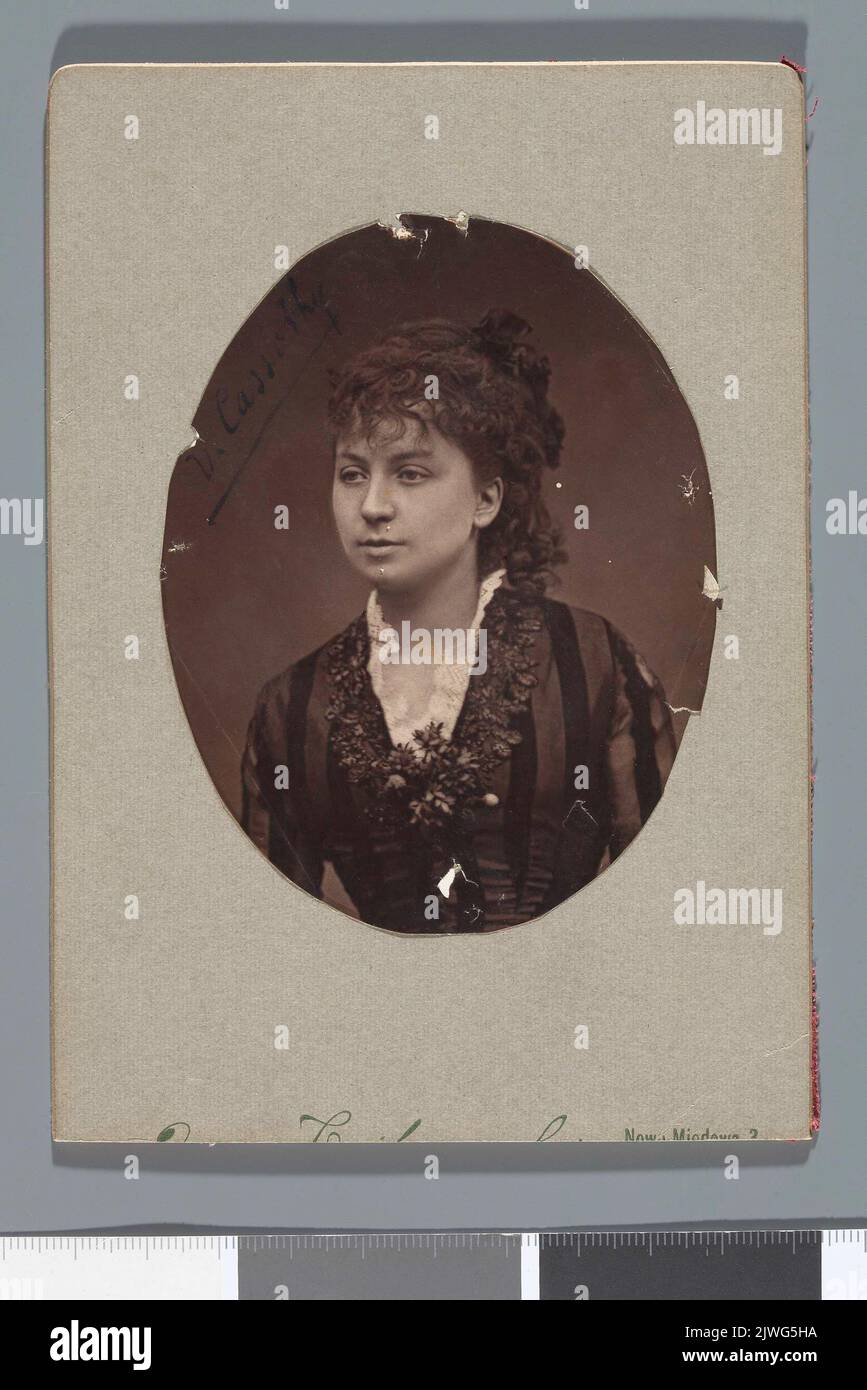 Portrait of Victoria Cassoth (1855-?), actress (bust); print from the ...