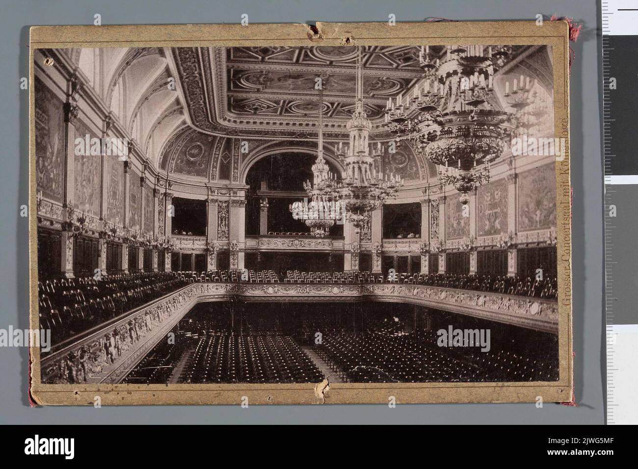 Leipzig. Das Neue Gewandhaus. Interior of grand concert hall – view ...