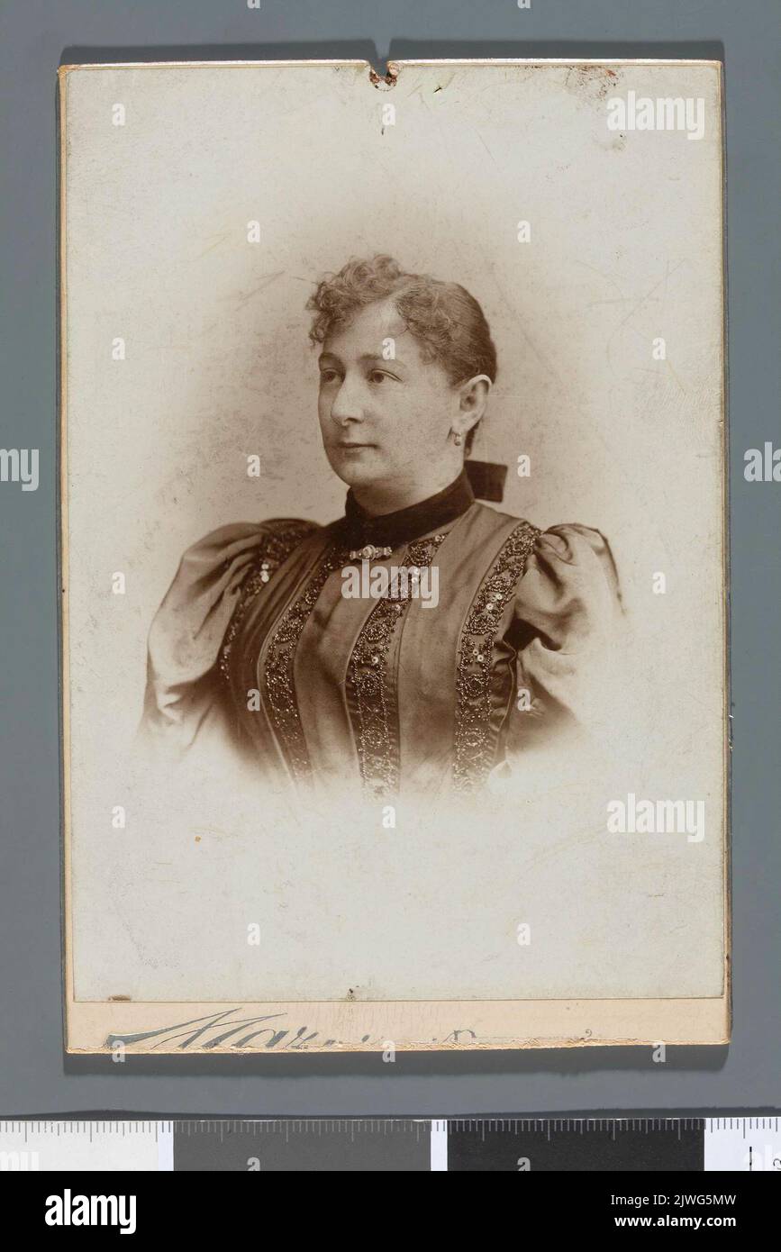 Portrait of Amalia Kasprowiczowa (1854-1938), singer (bust). Mazur ...