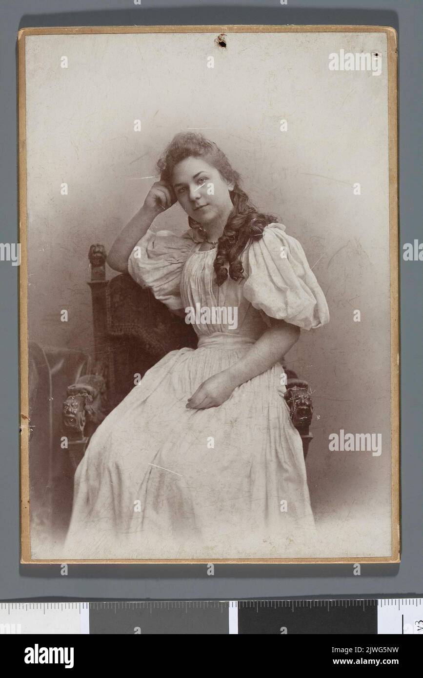 Portrait of a woman (entire figure sitting in an armchair). unknown ...