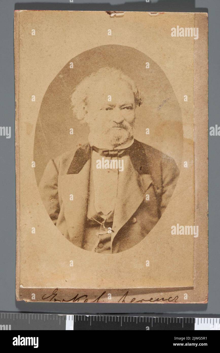 Portrait of Ferenc Erkel (1810-1893), Hungarian composer (half figure ...