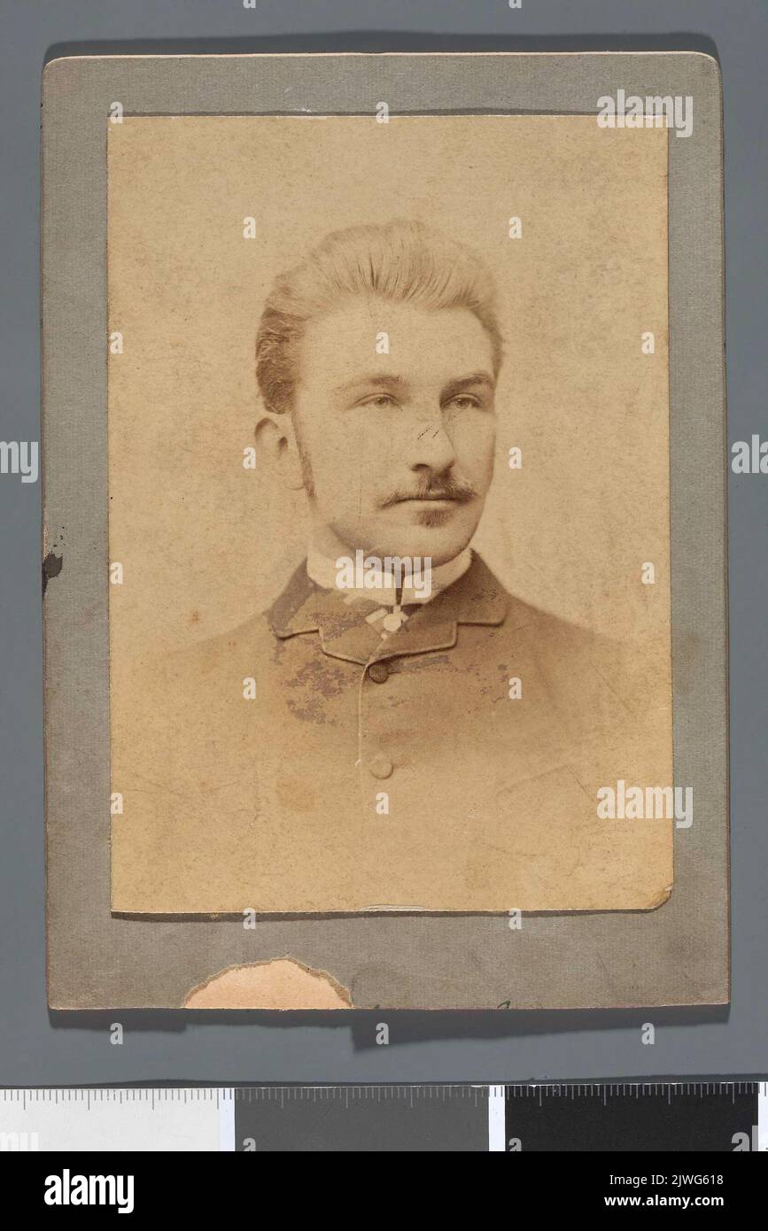 Portrait of young man with moustache (bust). unknown, photographer ...