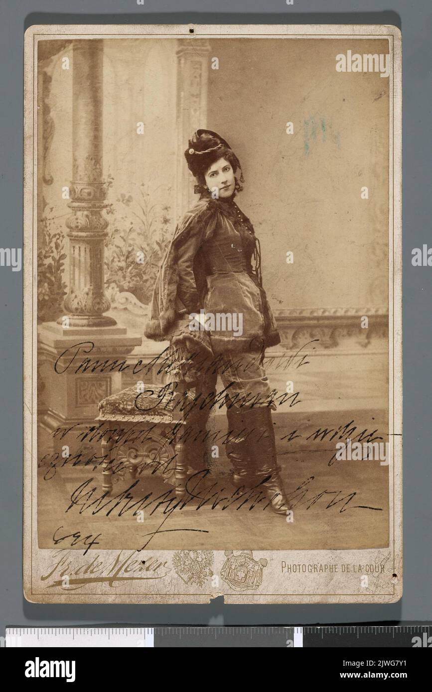 Portrait of a woman (entire figure) - photograph with dedication to ...