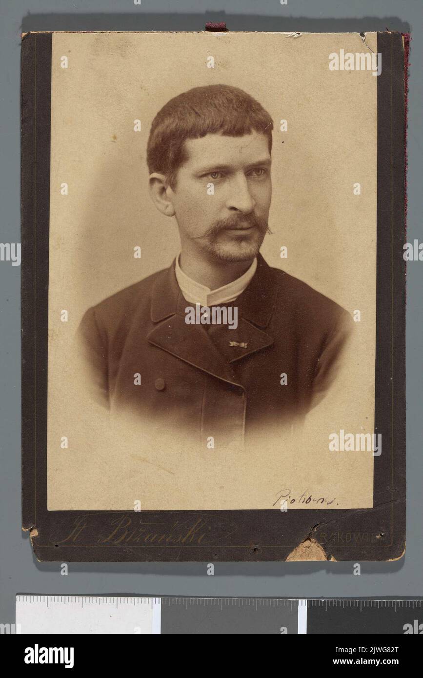 Portrait of Antoni Piotrowski (1853-1924), painter (bust). Bizański ...