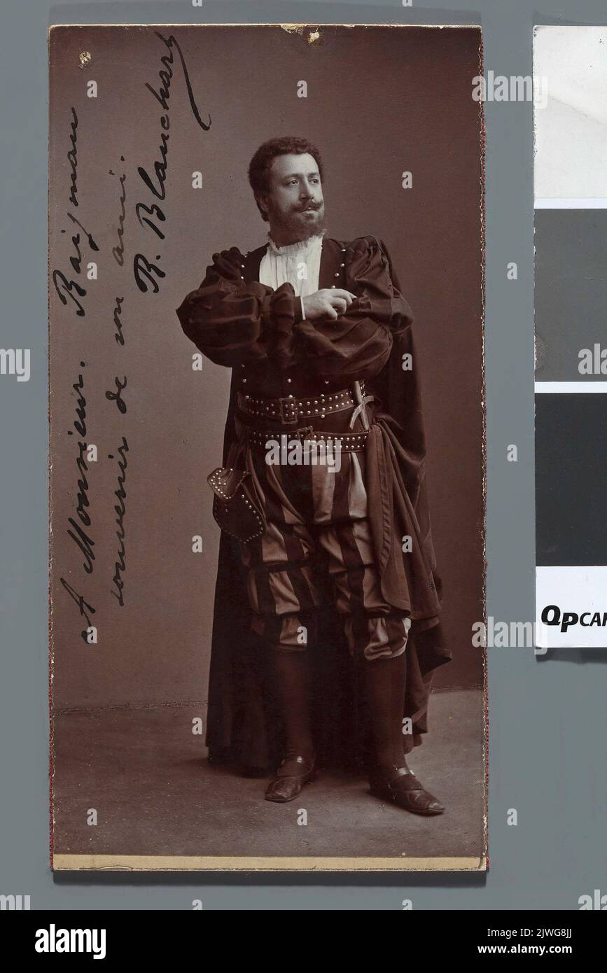 Portrait of Ramón Blanchart (1860-1930), Spanish singer (entire figure ...