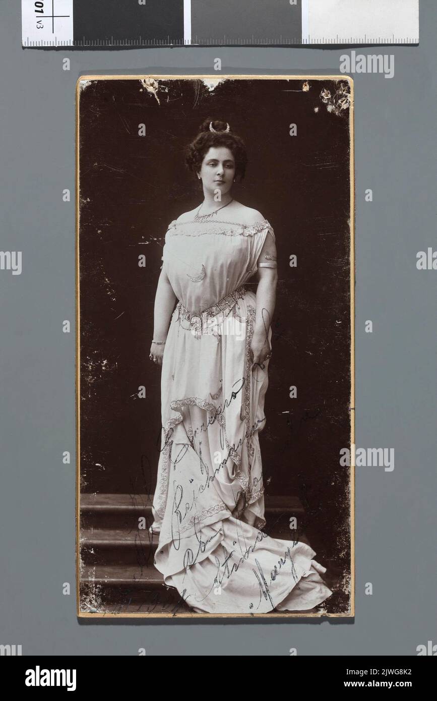 Portrait of Maryla Colonelli, singer, as Diana from act II of the opera ...