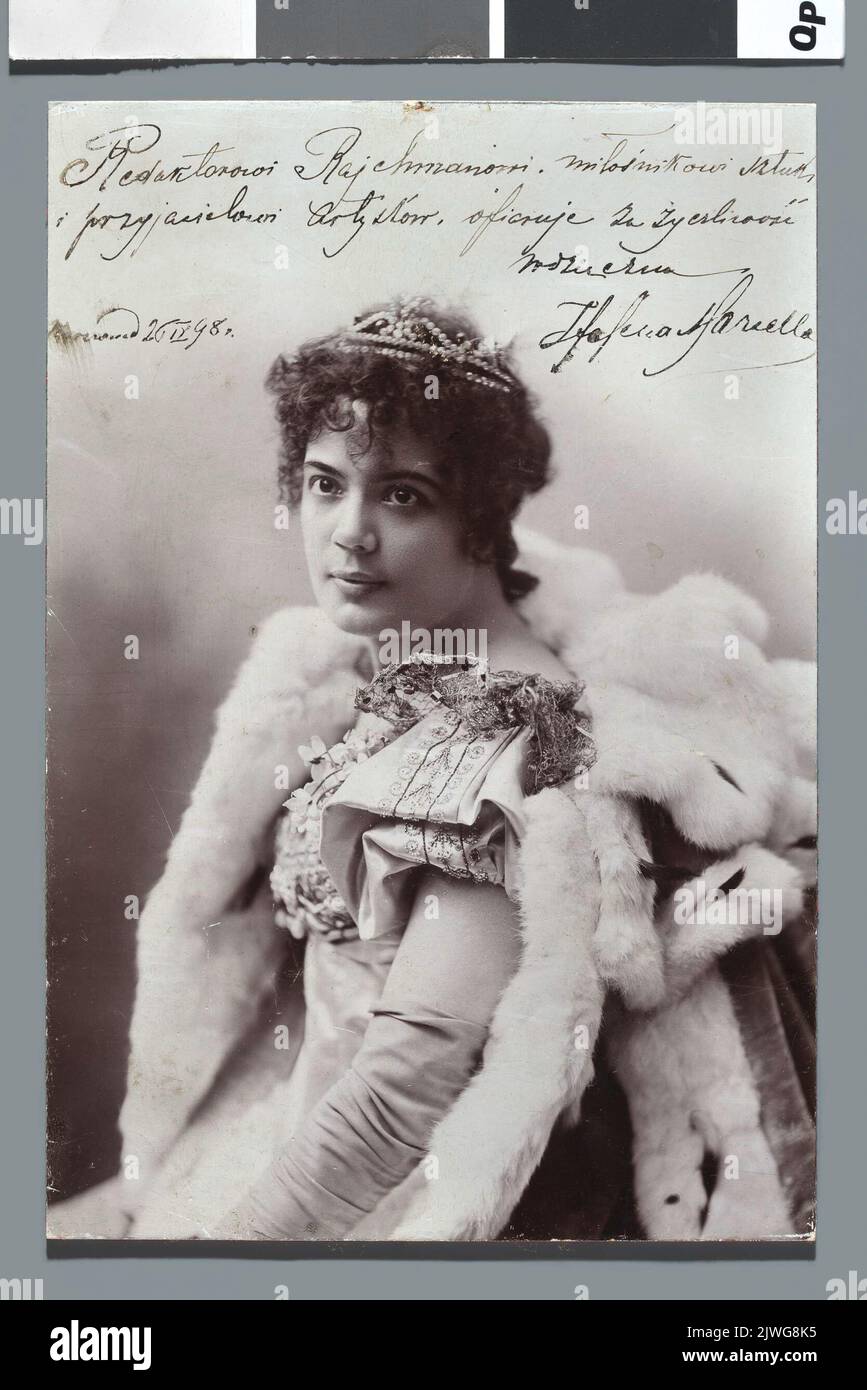 Portrait of Helena Marcello-Palińska (1857 or 1860-1939), actress (half ...
