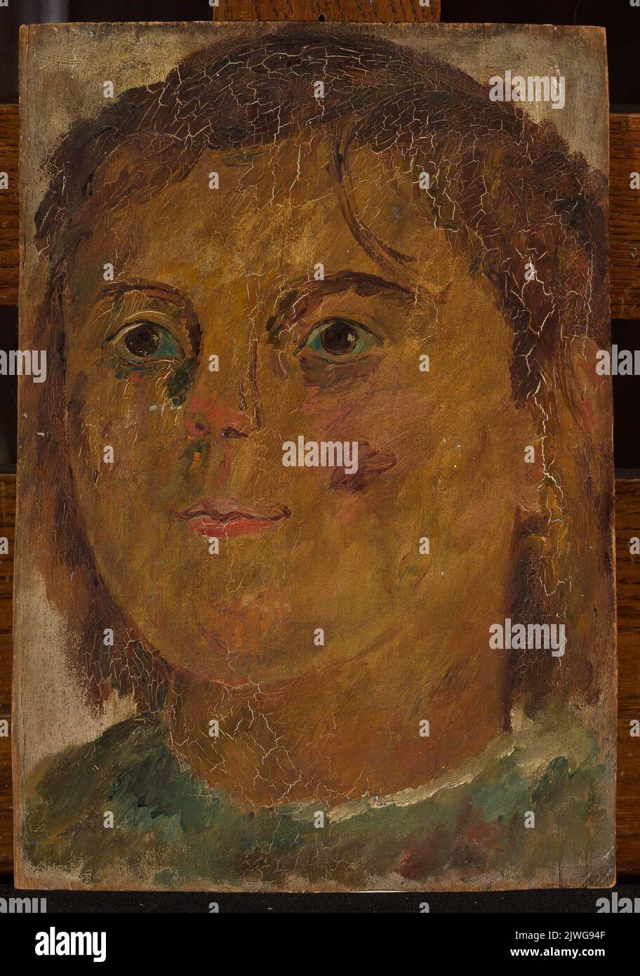 Portrait study of a little girl. Makowski, Tadeusz (1882-1932), painter ...