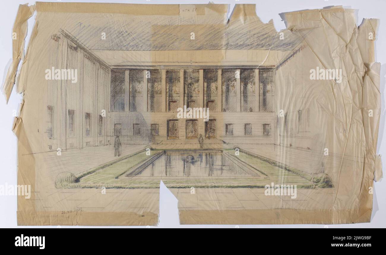 Warsaw. National Museum as designed by Tadeusz Tołwiński. Main ...