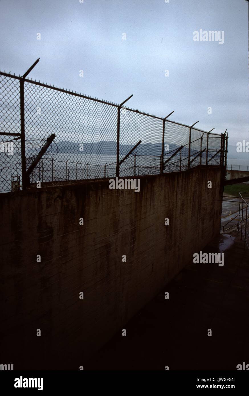 Alcatraz National Park, USA 6/1985. Alcatraz Island: a small island in ...