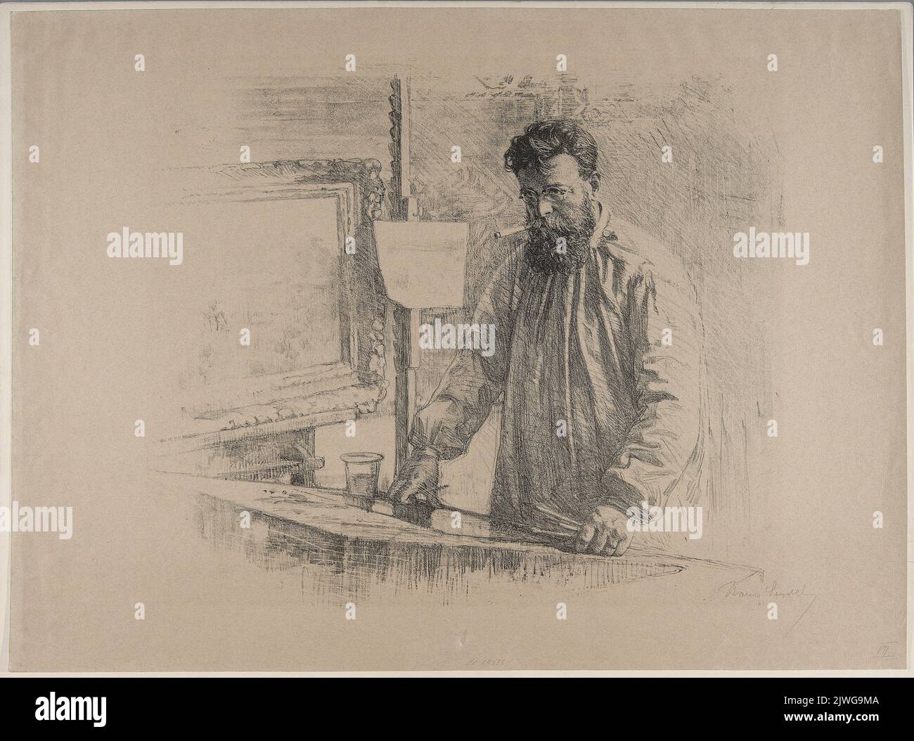 Bildnis des Malers Karl Kappstein. Seydel, Hans (1866-1916), graphic ...