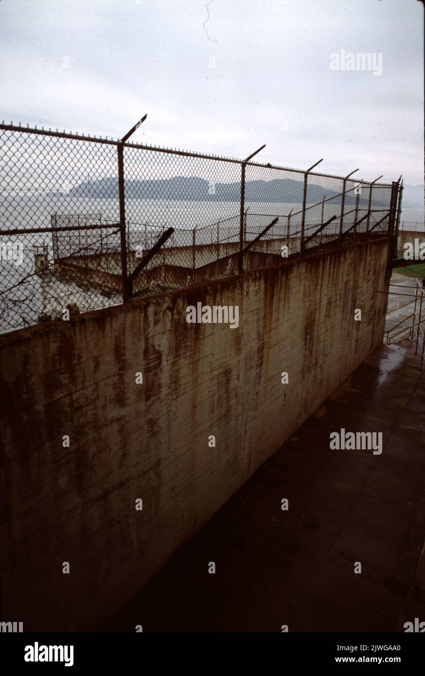 Alcatraz National Park, USA 6/1985. Alcatraz Island: a small island in ...