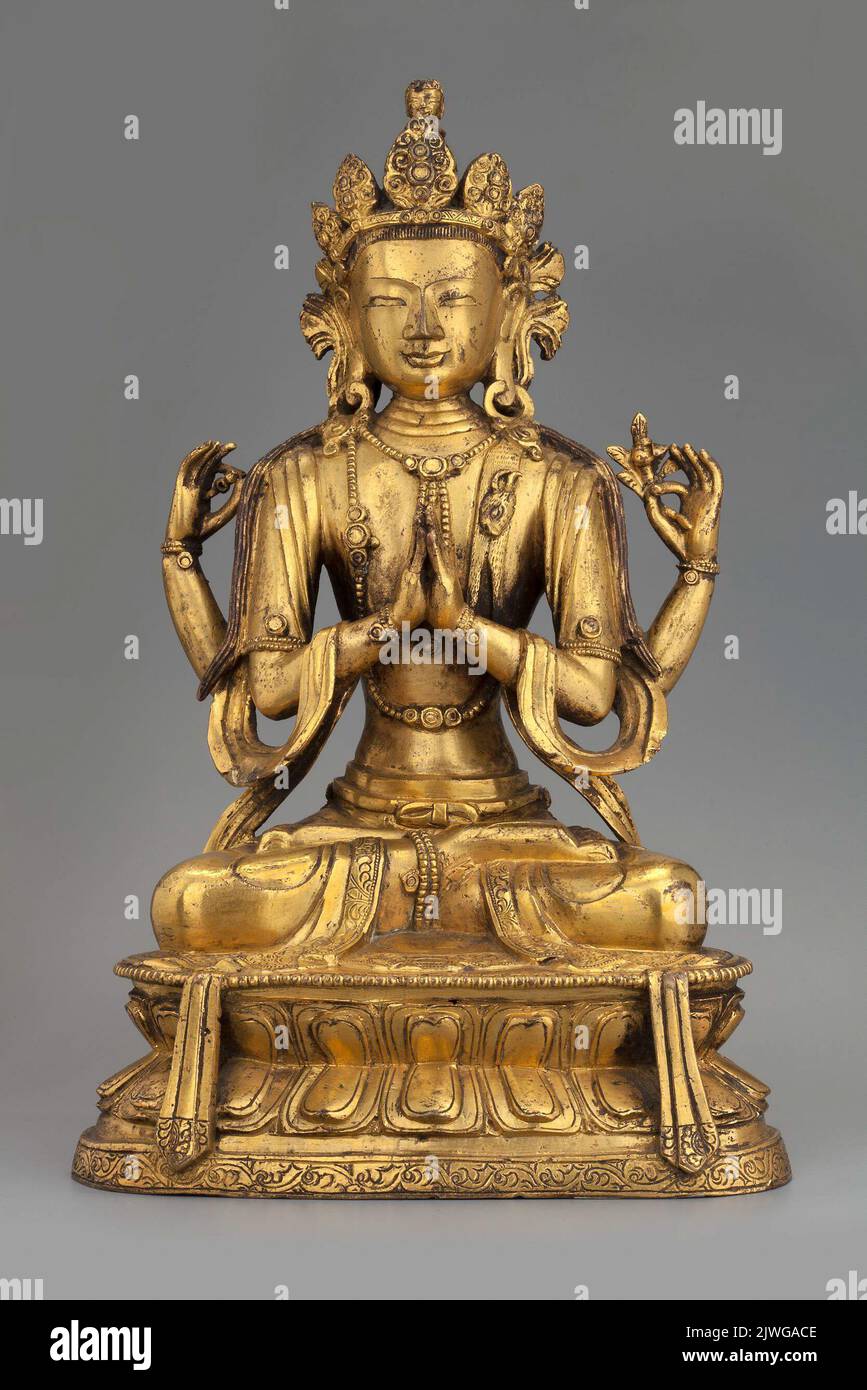 Four-armed bodhisattva Avalokiteshvara (Chaturbhuja). unknown, sculptor ...