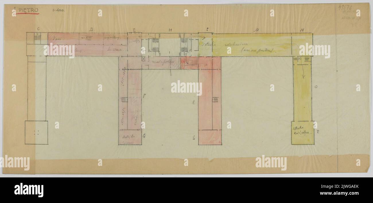 Warsaw. National Museum. Floor II. Plan with the intended use of the ...