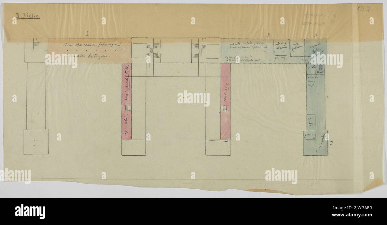 Warsaw. National Museum. Floor III. Plan with the intended use of the ...