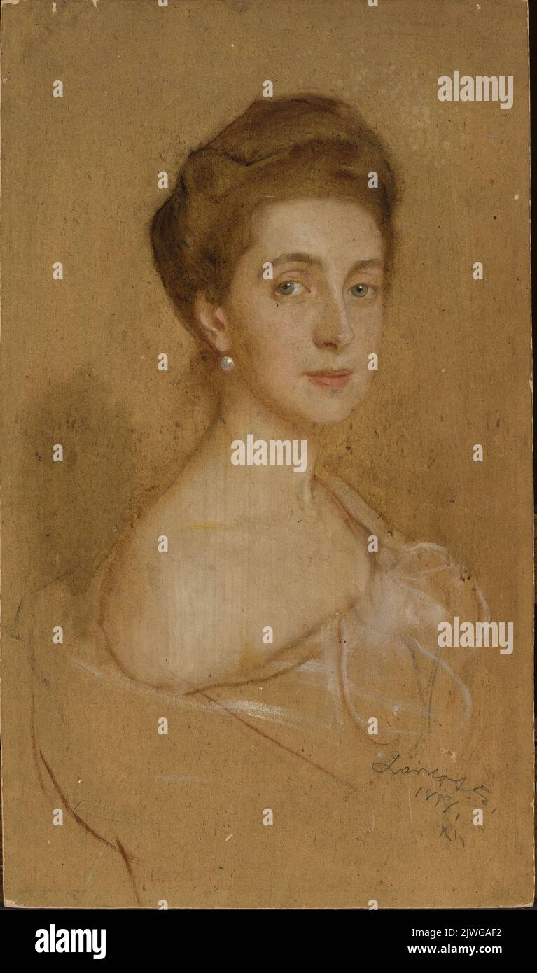 Portrait of a lady with a pearl. László, Fülöp (1869-1937), painter ...
