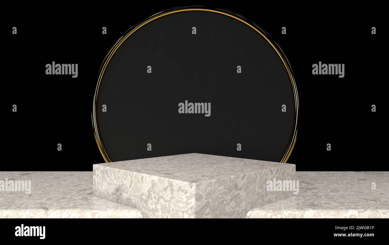 3D marble presentation podium Stock Photo - Alamy