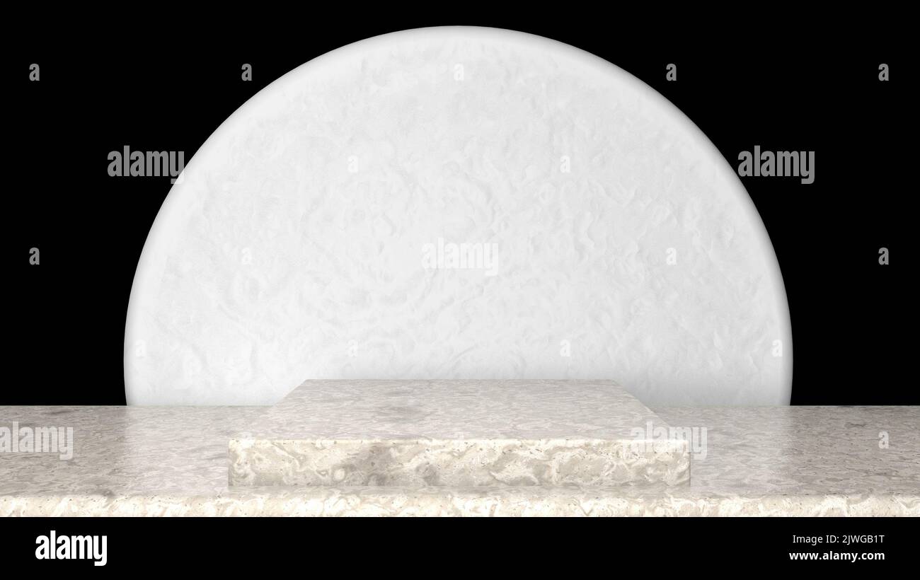 3D marble presentation podium Stock Photo - Alamy