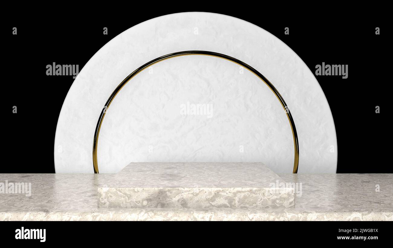 3D marble presentation podium Stock Photo - Alamy