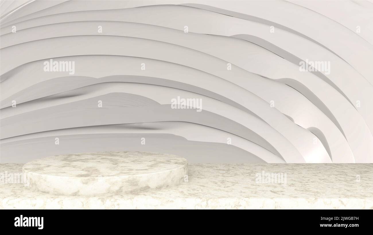3D marble presentation podium Stock Photo - Alamy