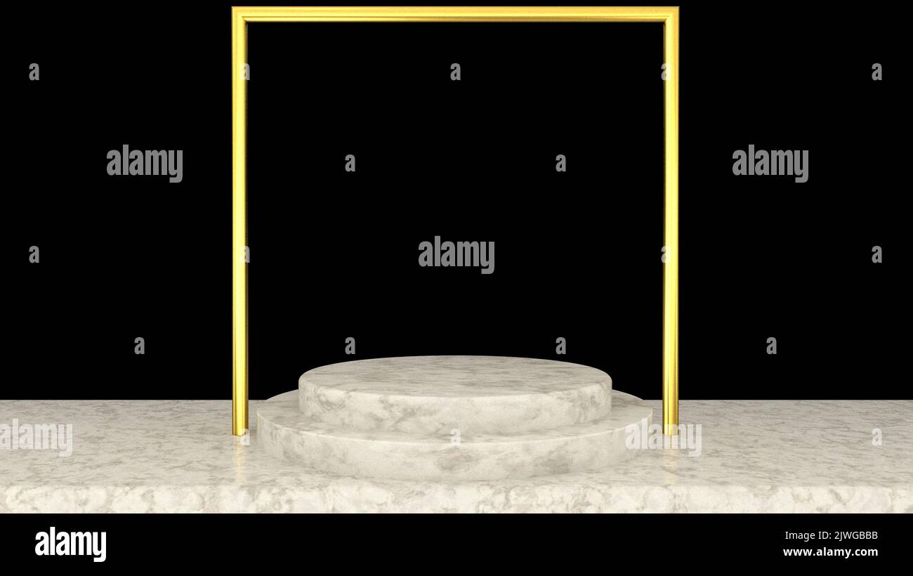 3D marble presentation podium Stock Photo - Alamy