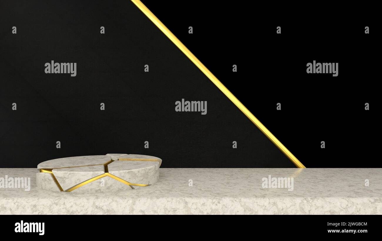 3D marble platform podium Stock Photo - Alamy