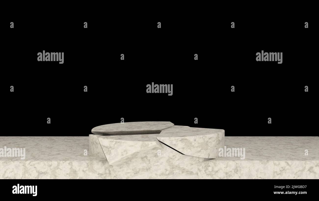 3D marble platform podium Stock Photo - Alamy
