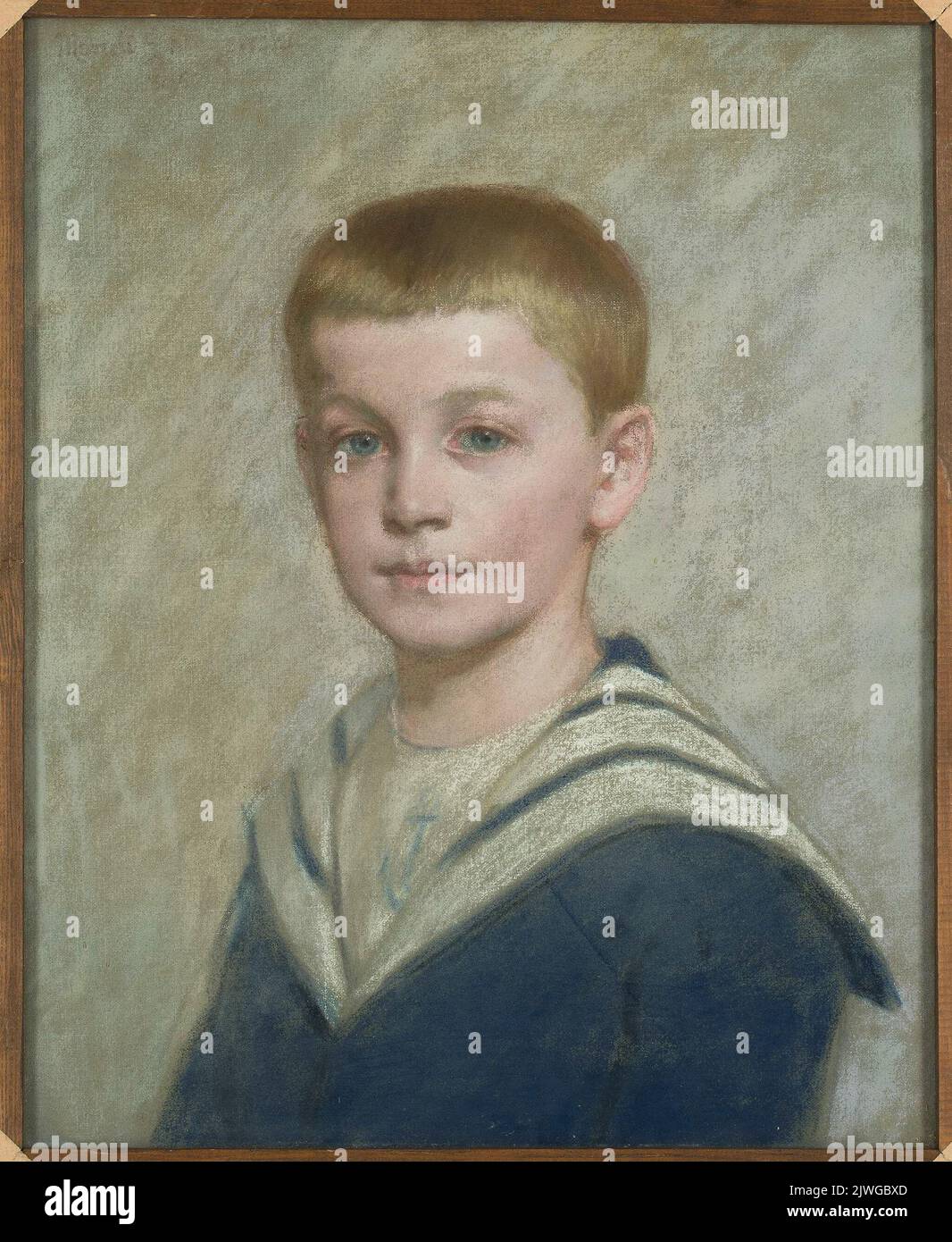 Portrait of a boy in a sailor suit. Krajewski, Marceli (1840-1920 ...