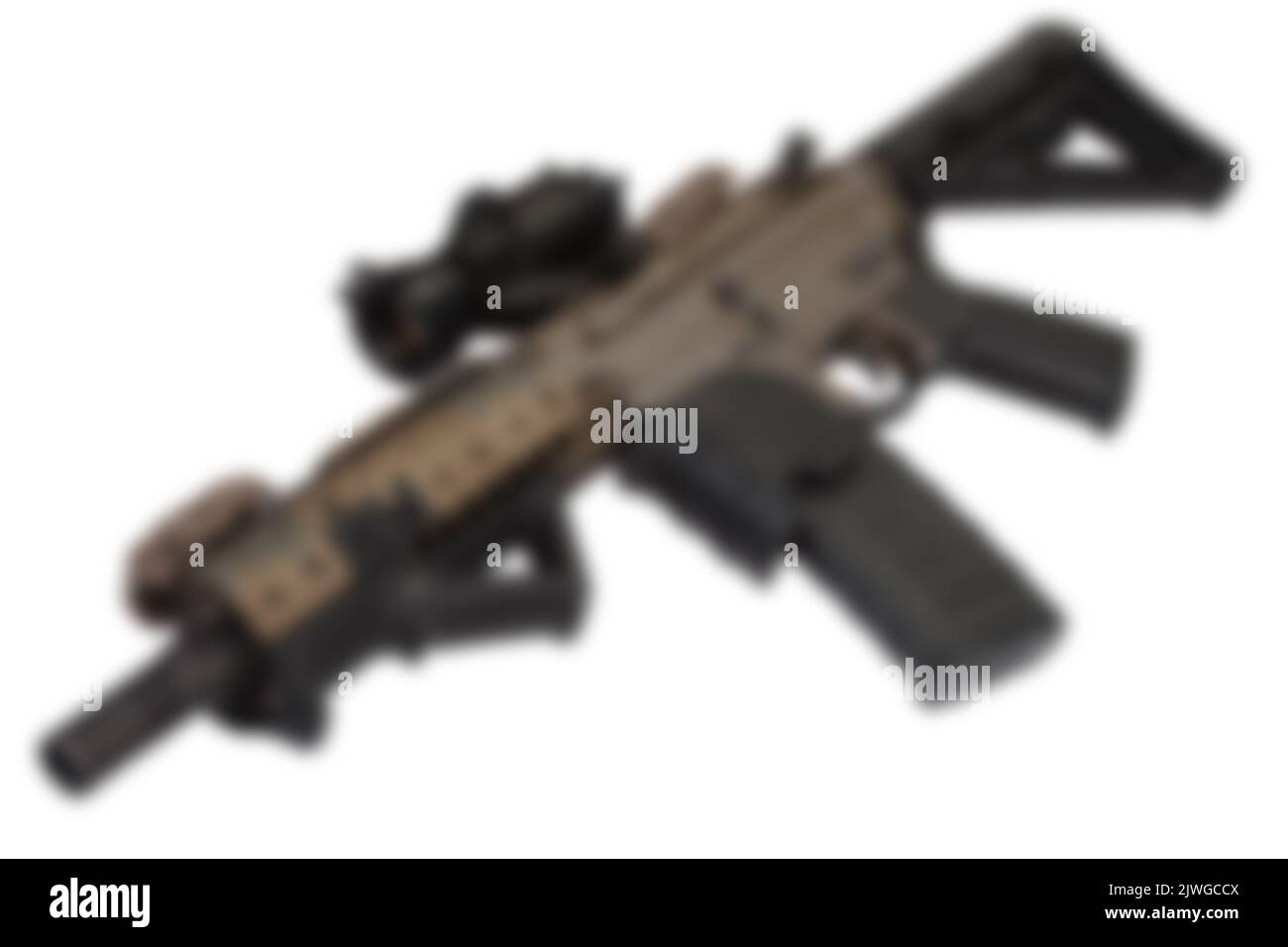 The variocolored blurred image special forces rifle Stock Photo - Alamy