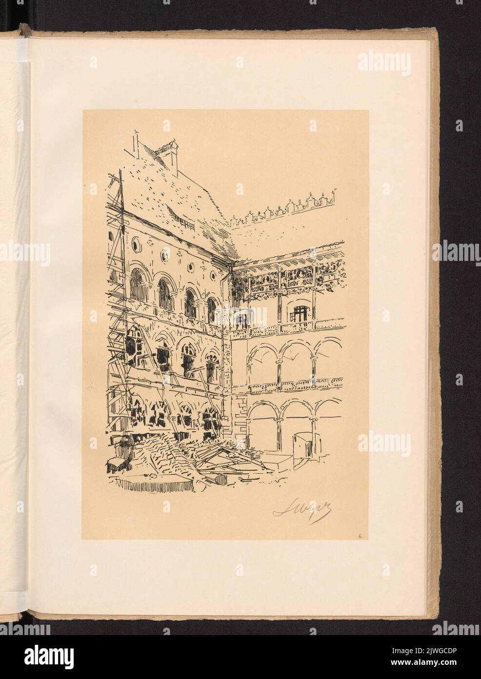 The Castle Courtyard. Cotty, Jan (Warszawa ; drukarnia i zakład ...