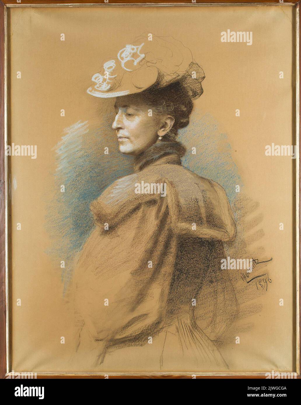 Portrait of Maria Landau nee London. Horowitz, Leopold (1838-1917 ...