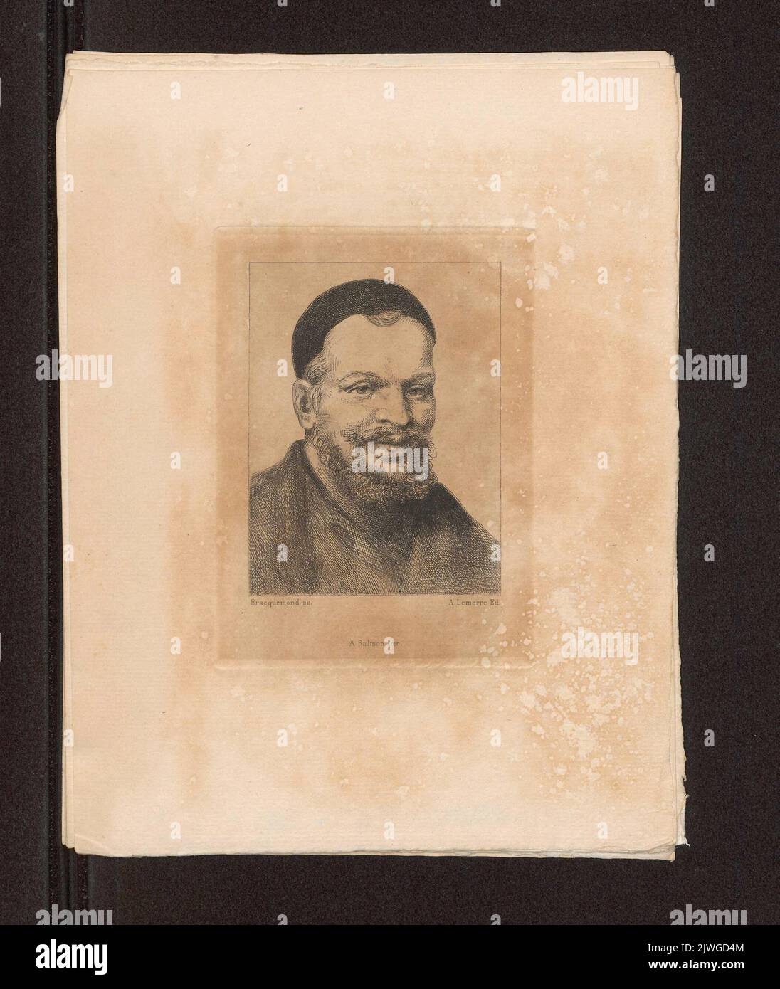 Portrait de Rabelais. Bracquemond, Félix (1833-1914), graphic artist, Lemerre, Alphonse (1838 ...