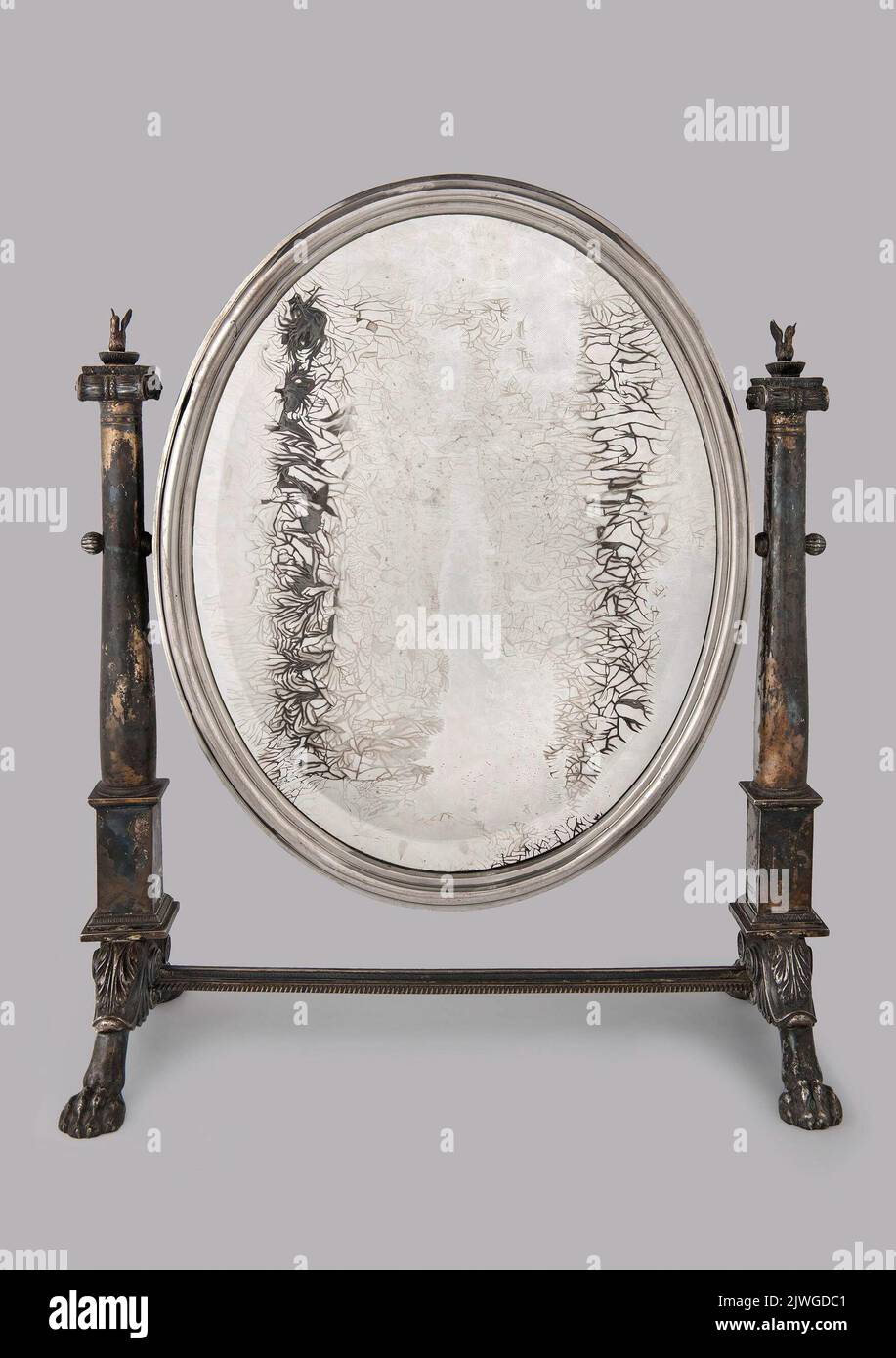 Toilet mirror. Wallnöfer, Karl (fl. 1820-1857), goldsmith Stock Photo ...