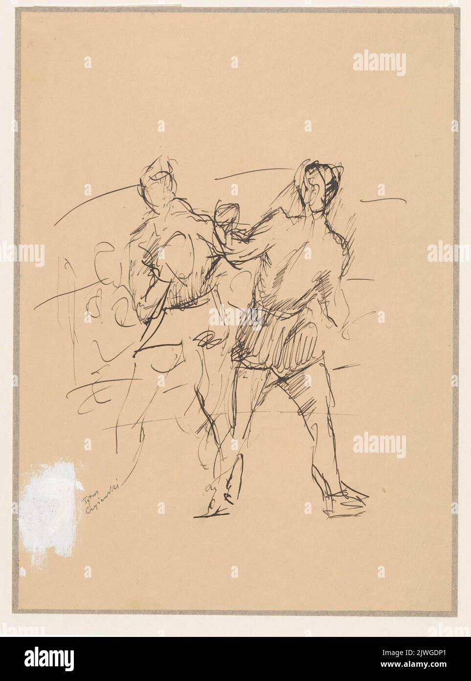 Boxers. Czyżewski, Tytus (1880-1945), draughtsman, cartoonist Stock ...