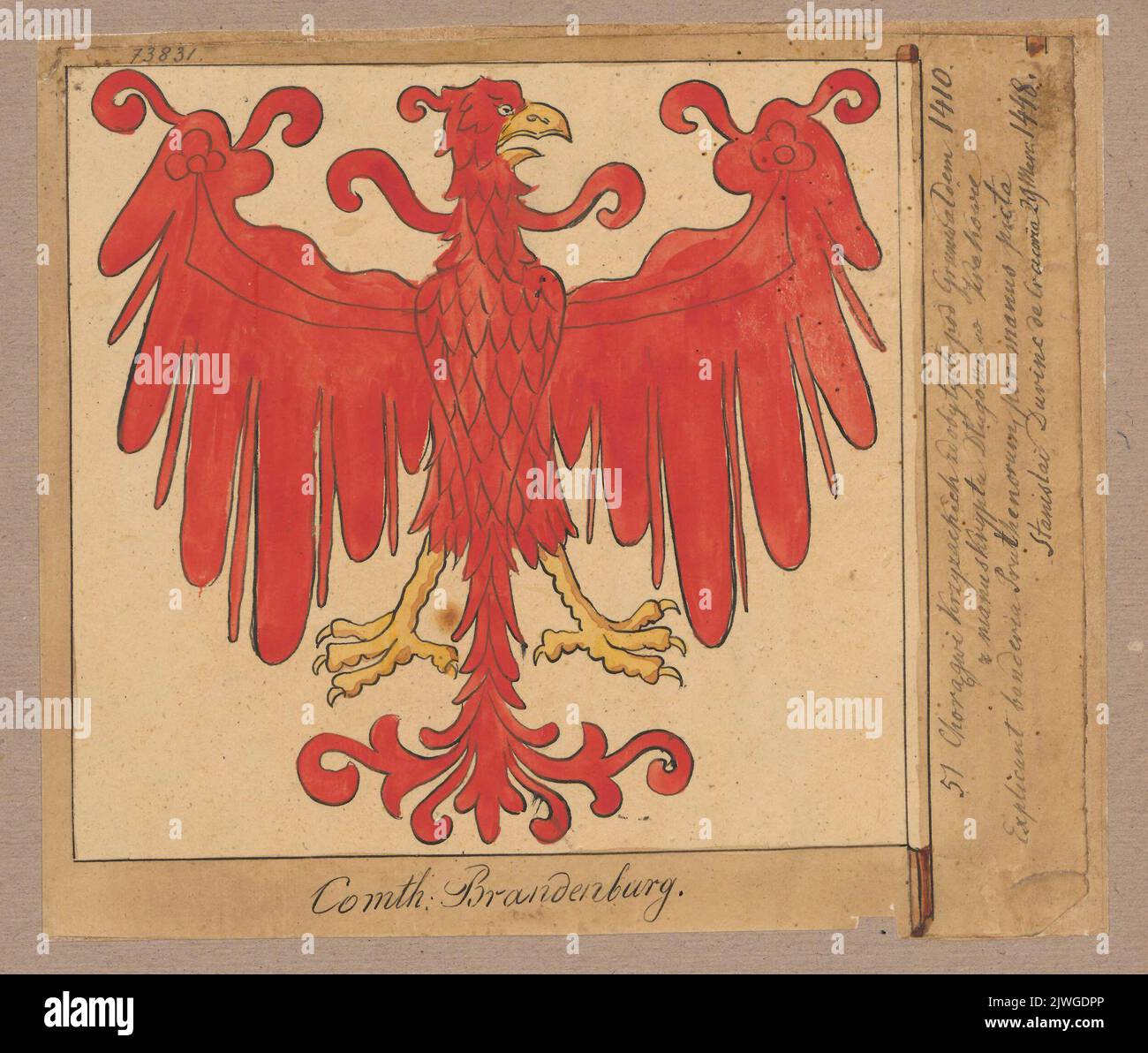 Heraldic Teutonic flag of the commander and city of Brandenburg taken ...