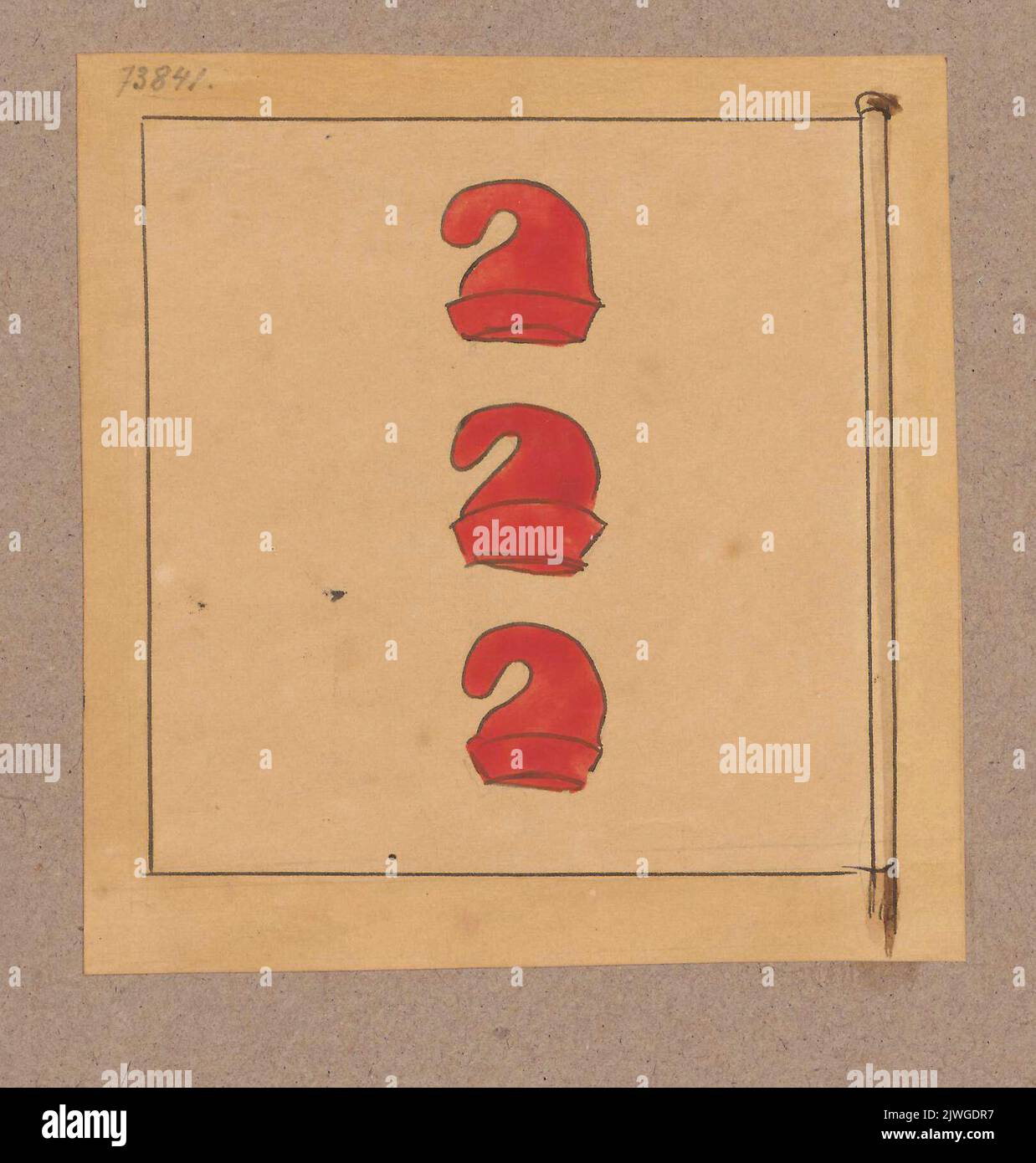 Heraldic flag of the bishop of Sambia, taken in the year 1410 ...