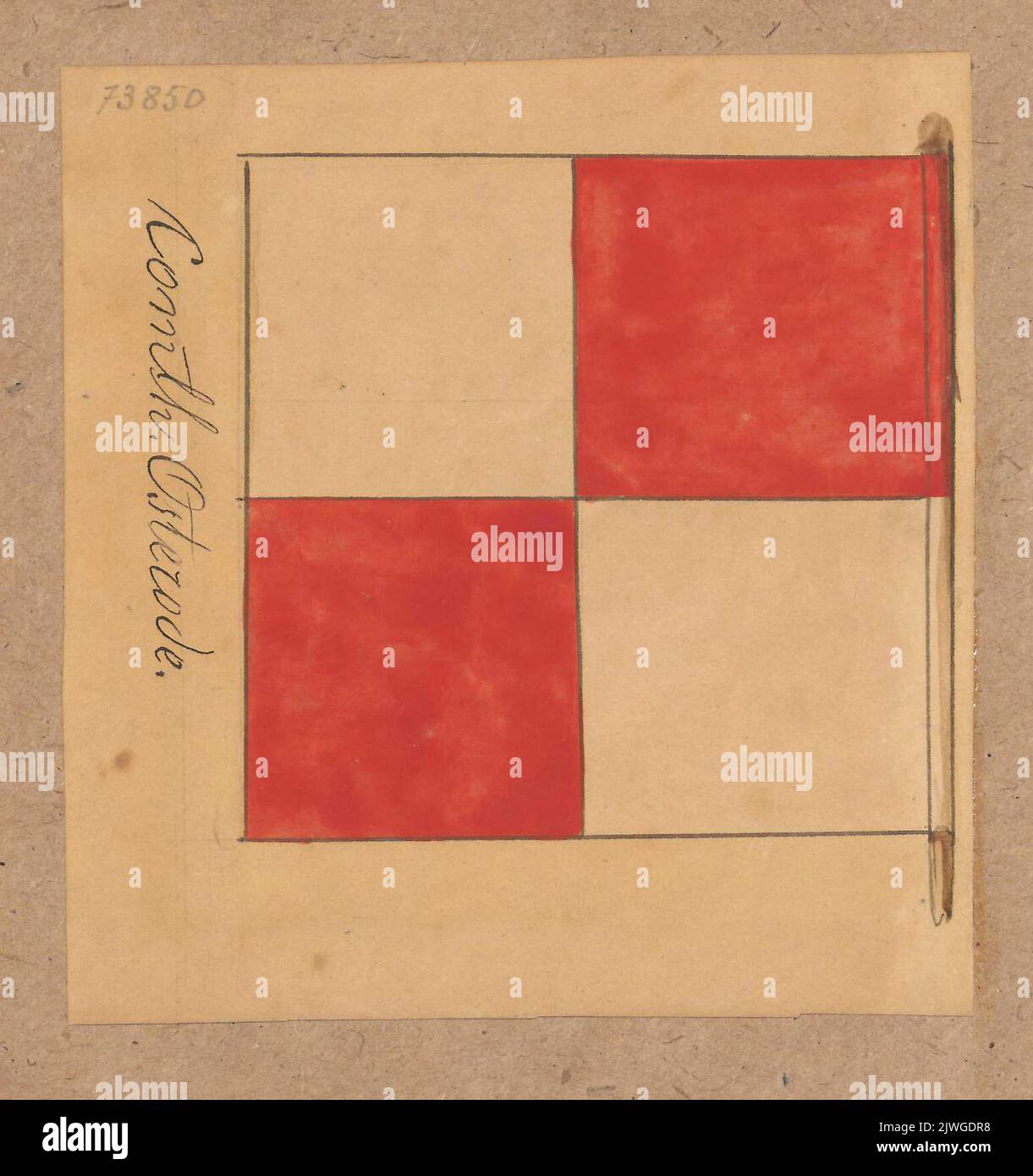 Heraldic Teutonic flag of the commander and city of Ostróda taken in ...