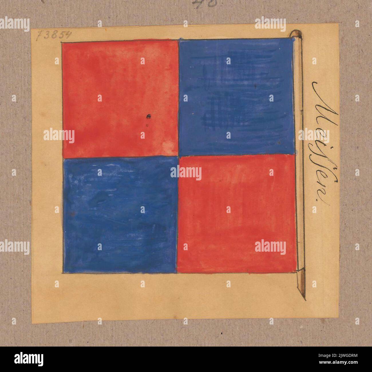 Heraldic Teutonic flag of mercenaries of Meissen taken in the year 1410 ...