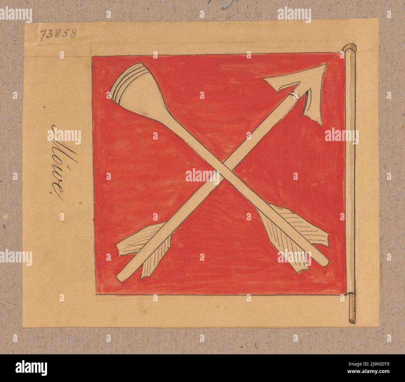 Heraldic Teutonic flag of the commander and city of Gniew taken in the ...