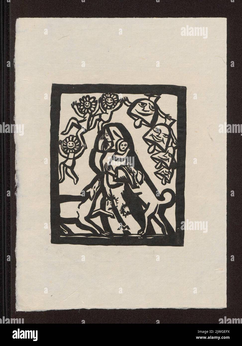 Poverty assailed by dogs. Makowski, Tadeusz (1882-1932), graphic artist ...