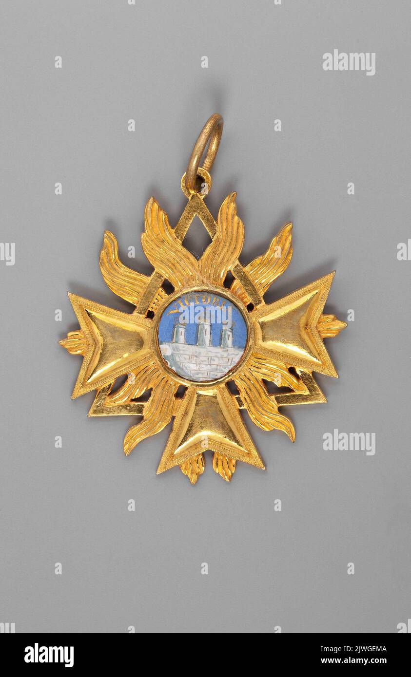 Badge of the German lodge “Wiktoria zu den drei gekrönten Türmen" from ...