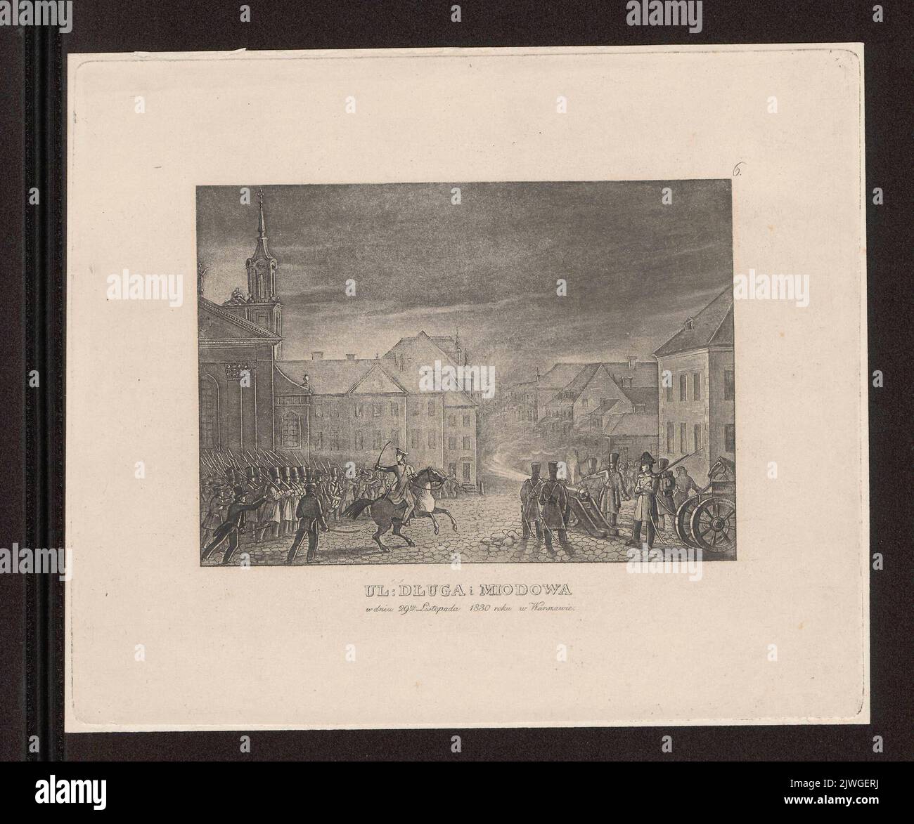 Długa and Miodowa Streets, chart 6 from the cycle “The Uprising ...