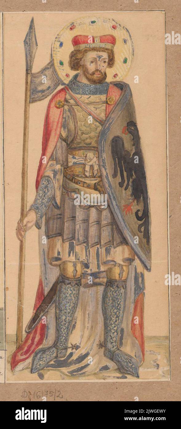 St. Wenceslas I in knightly attire, according to a decoration, formerly ...