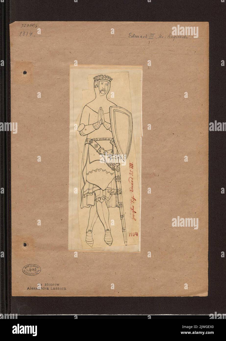 King of England, Edward III, in knightly attire [?]. Lesser, Aleksander ...